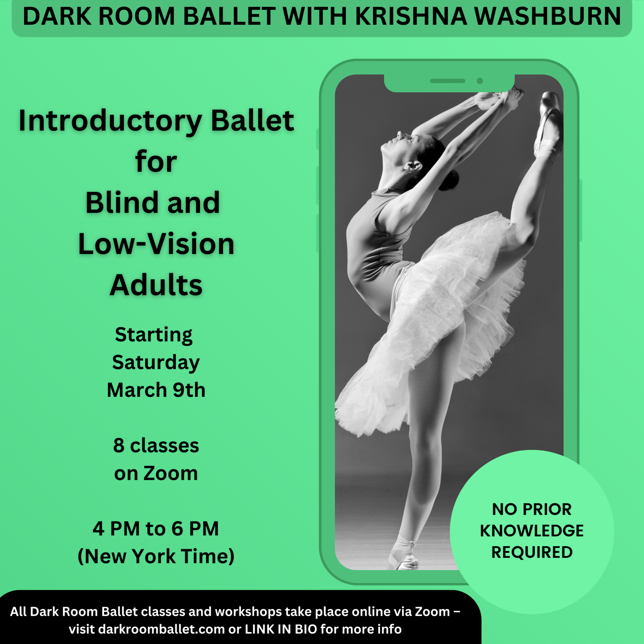 Dark Room Ballet Introductory Classes for Blind and Visually Impaired ...